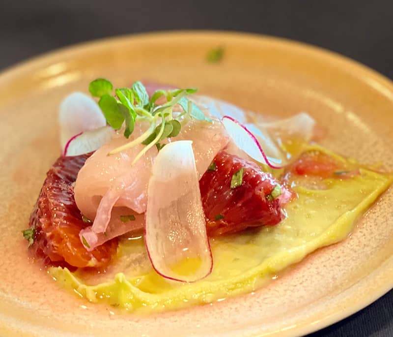 Hamachi Crudo with Blood orange | Sunkist