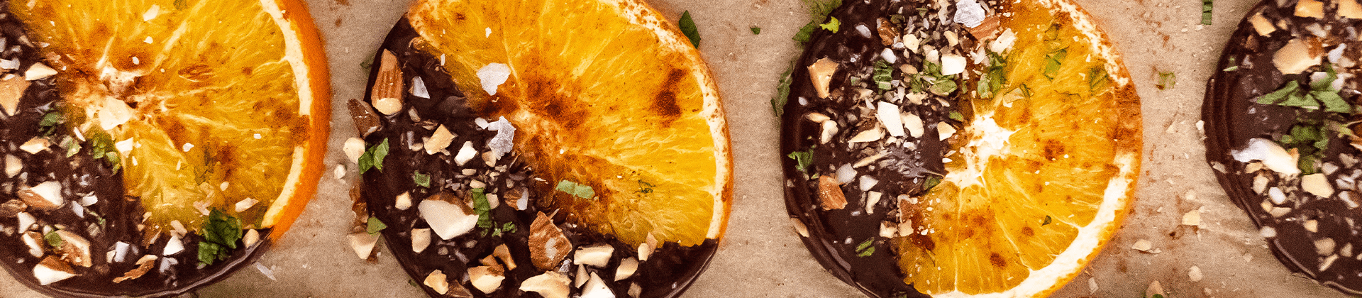 Chocolate dipped oranges with almonds, mint & flaky sea salt | Sunkist