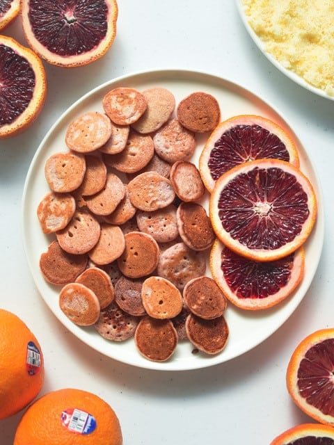 Sunkist® Blood Orange Cardamom Mini Pancakes | Sunkist